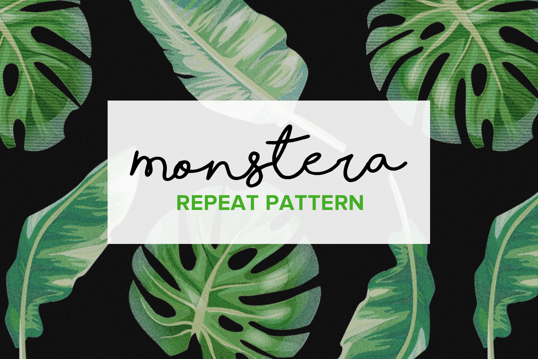 Monstera Leaf Repeat Pattern | Graphic Patterns ~ Creative Market