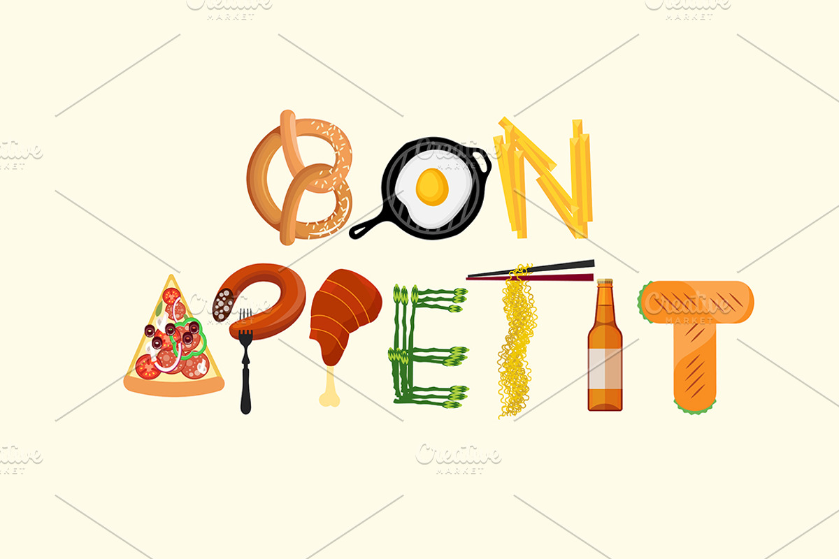 Food Alphabet., a Food Illustration by Moloko88 | Creative Market