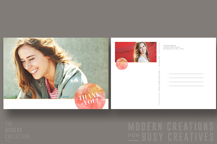 Scattered Thank You Postcard, a Card Template by The Modern Collective