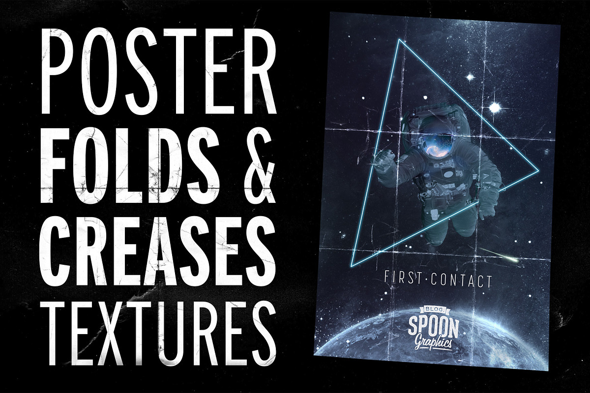Poster Folds and Creases Textures, a Texture Graphic by Spoon Graphics