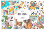 Mini Bundle for Kids 4in1, an Animal Illustration by An_Kle