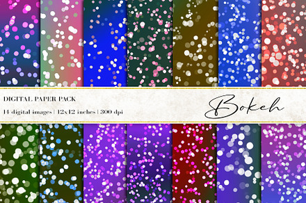 Bokeh Digital Papers | Textures ~ Creative Market