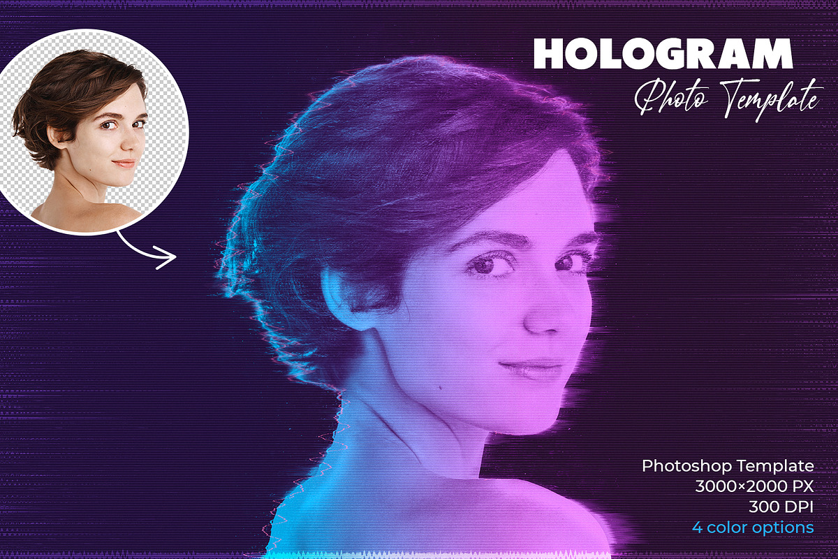 Hologram Photo Template, a Templates & Theme by Andrew Skoch Design