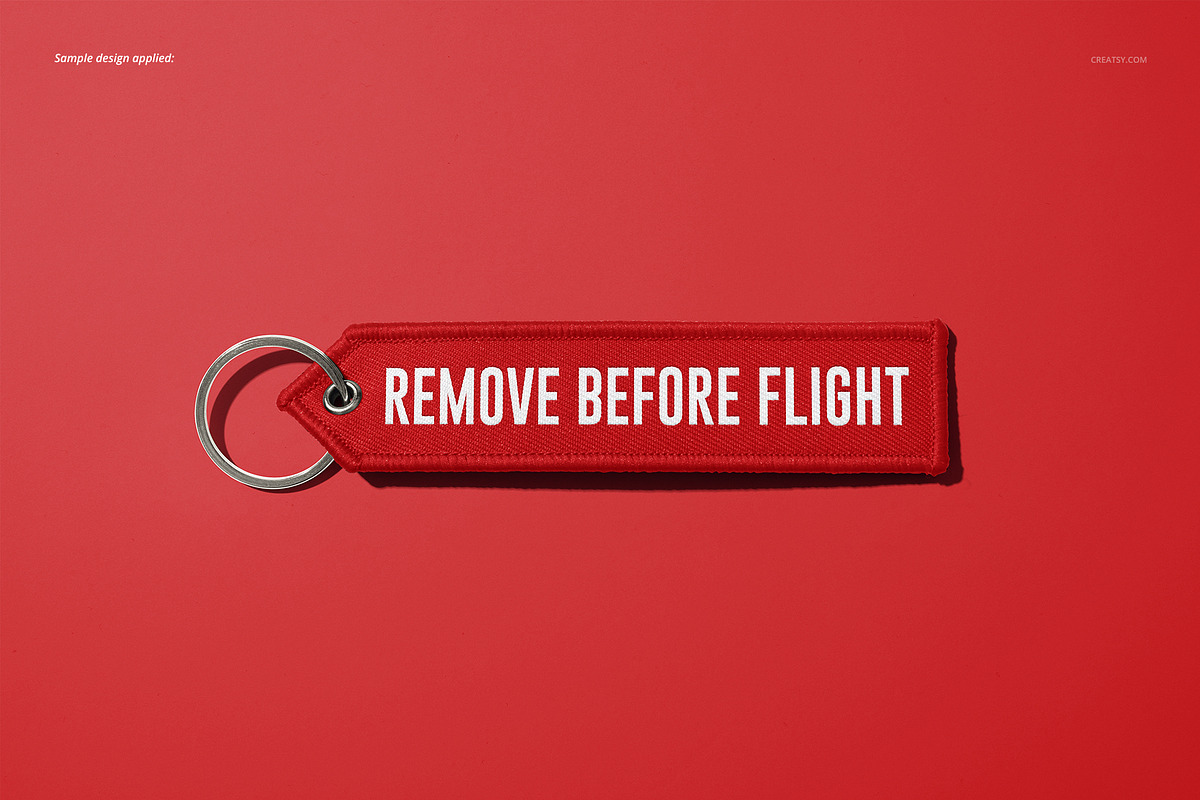 Remove Before Flight Keychain Mockup, a Product Mockup by creatsy5