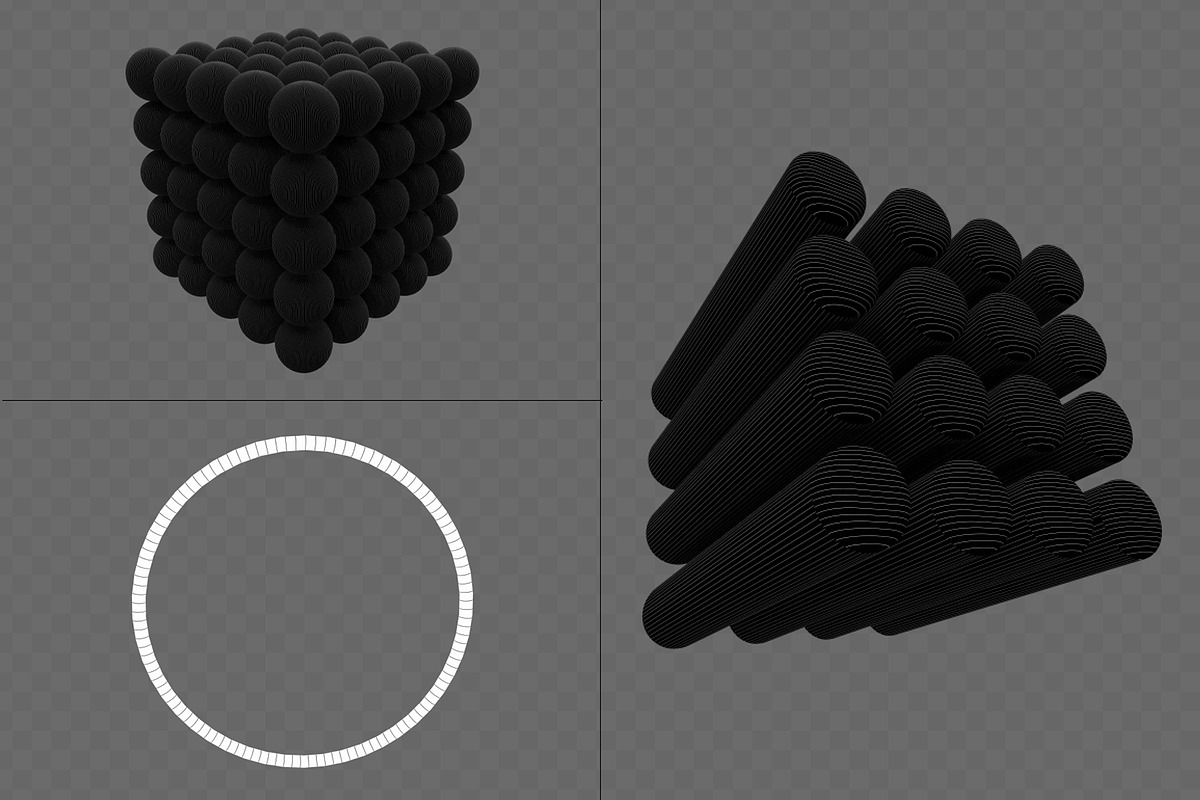 390+ Lines & Dots 3D Shapes, an Object Graphic by assetpro.design