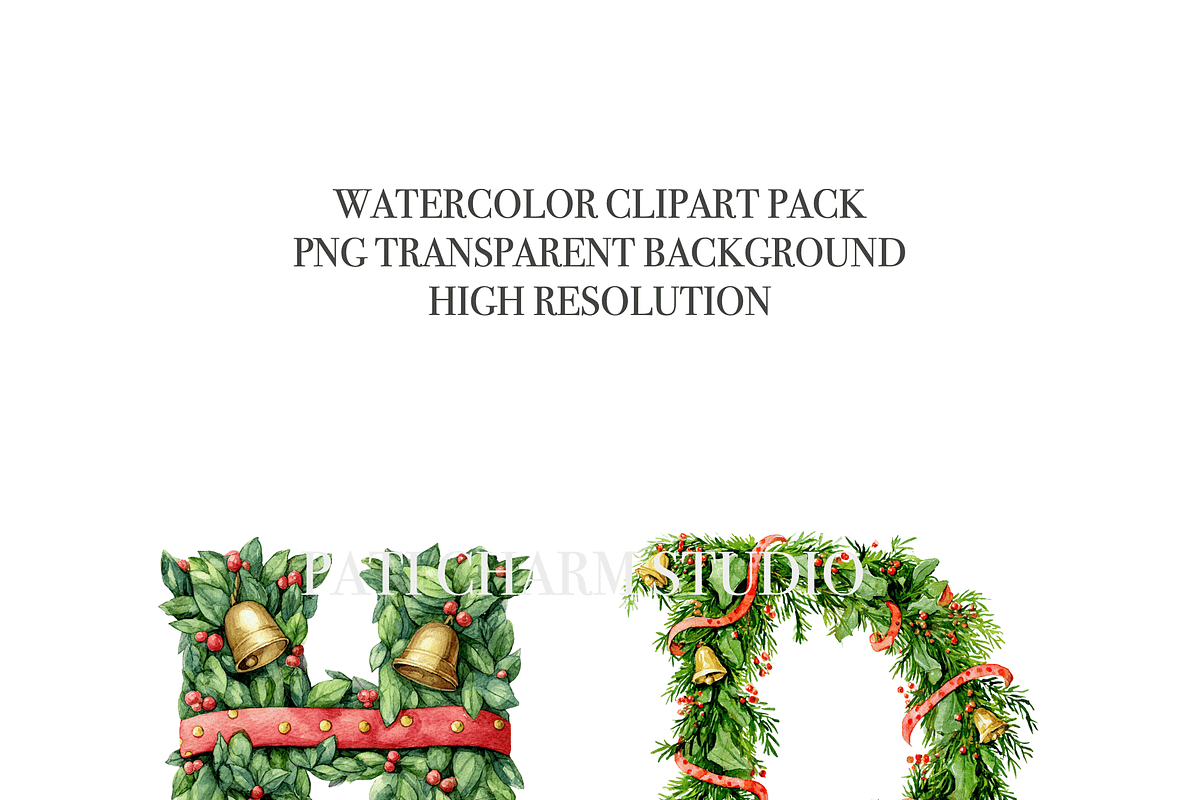 26 Christmas Alphabet PNG