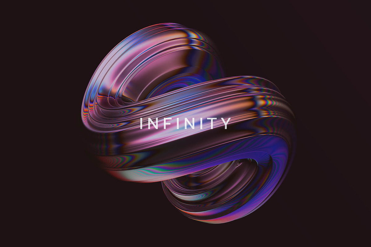 Infinity: 3D Chromatic Shapes, an Object Graphic by RuleByArt