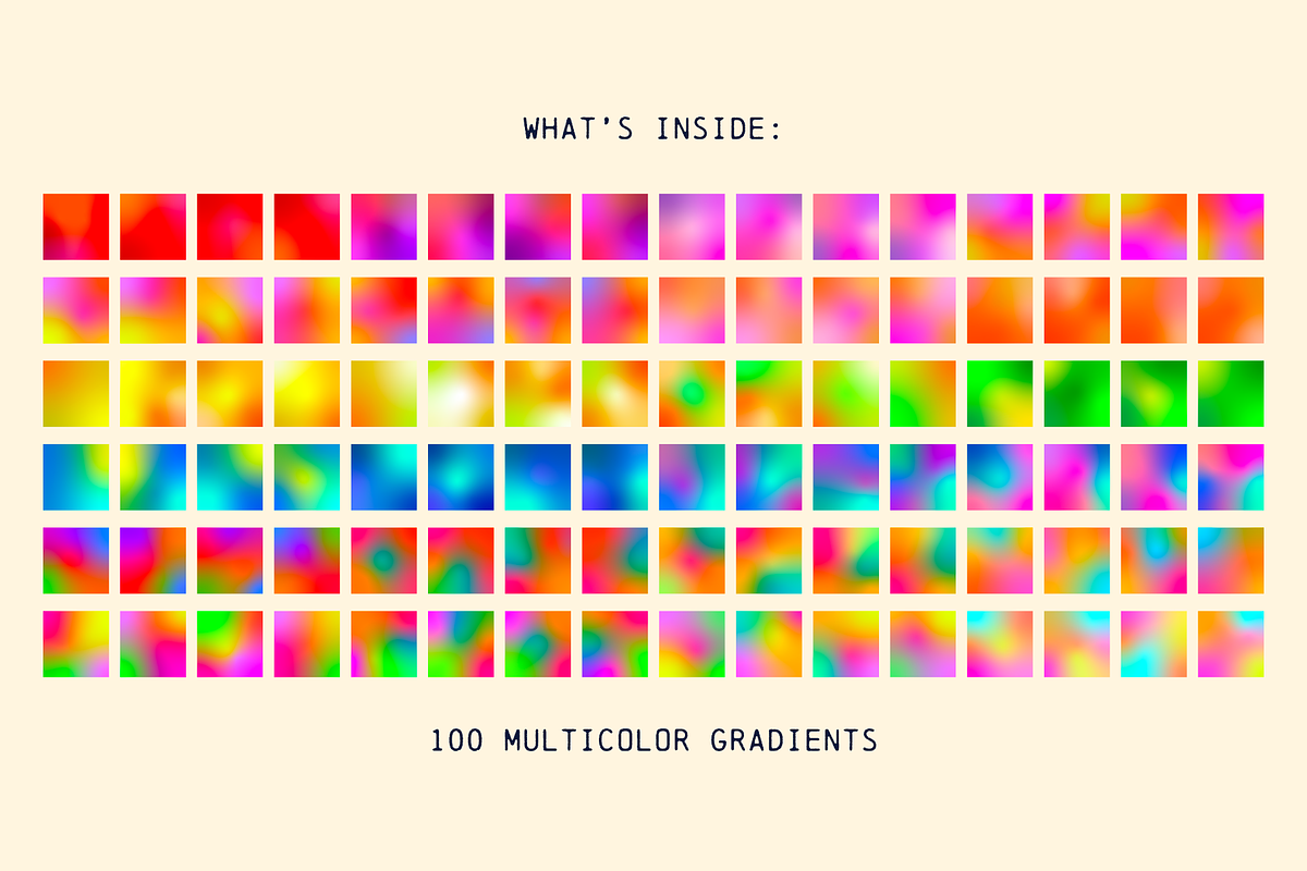 100 Vibrant Multi-Color Gradients