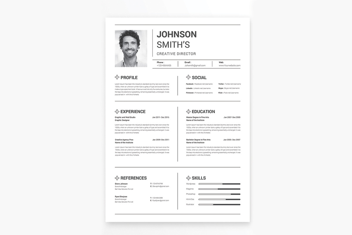 Clean Resume Template 02, a Resume Template by Creative designer