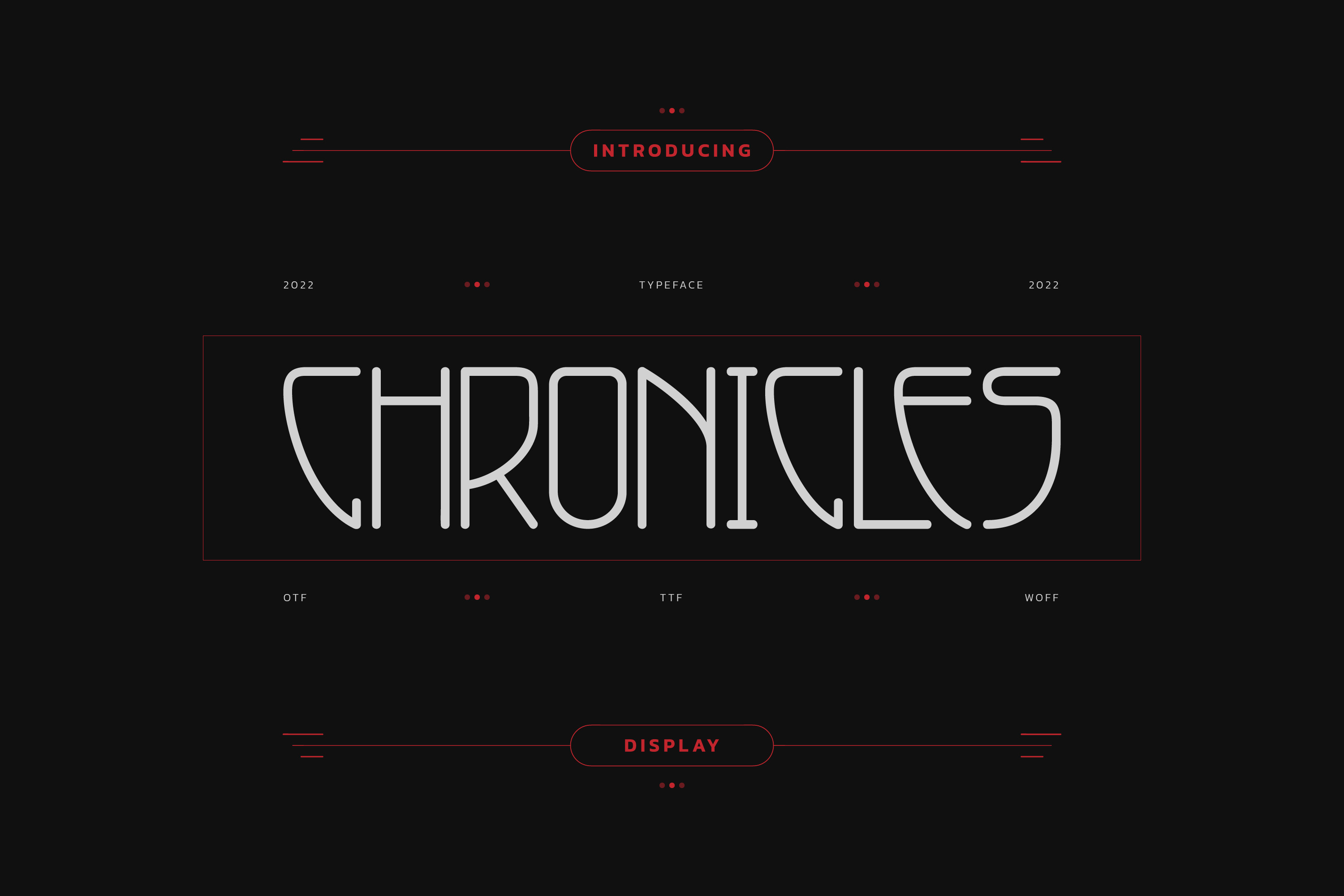 Chronicles Display Typeface, a Serif Font by infernostudio3