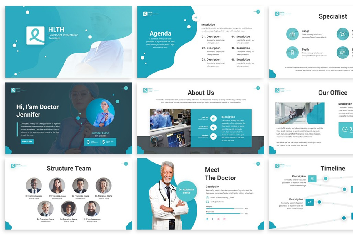 HLTH - Health Powerpoint Template, a Presentation Template by SlideFactory
