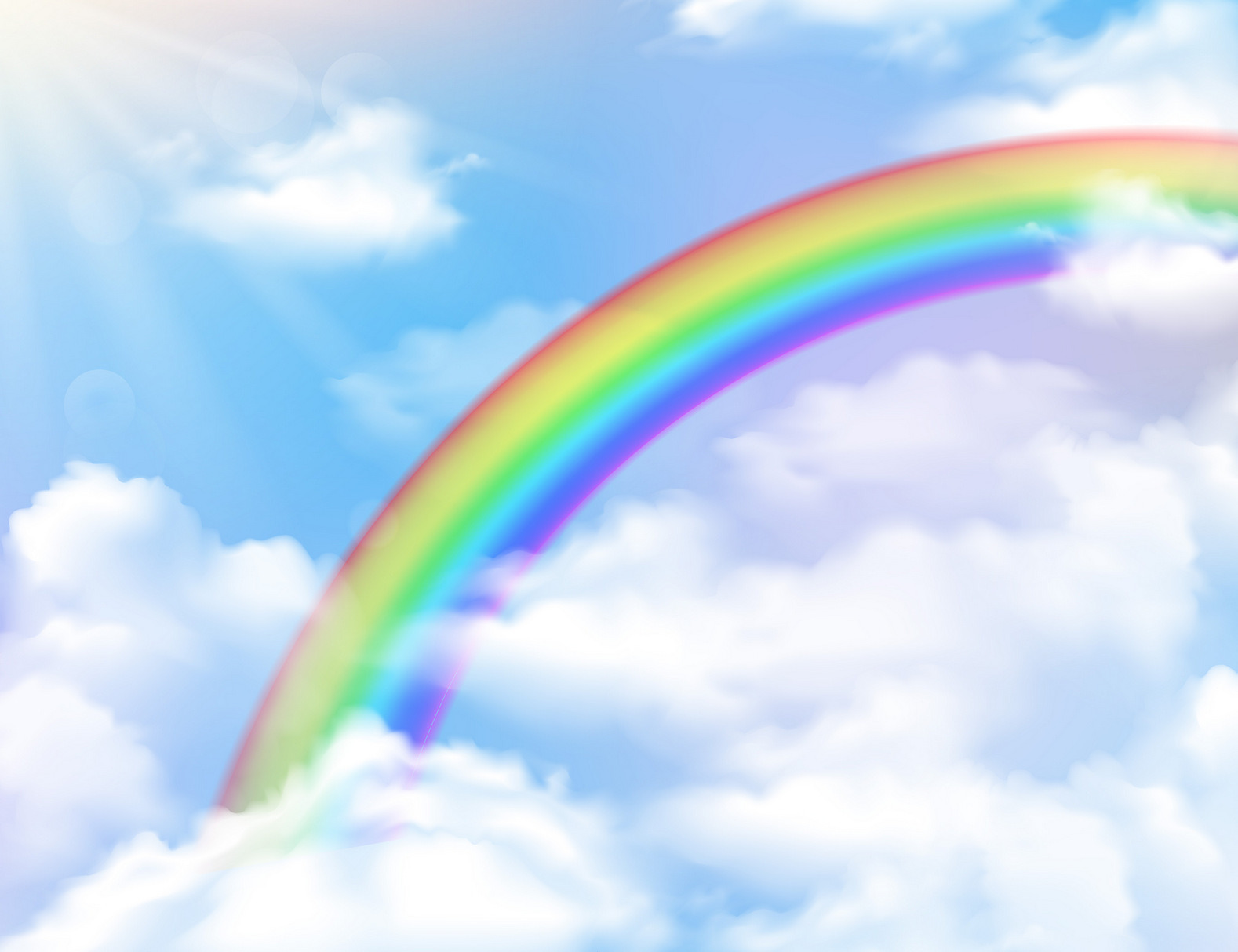 Rainbow realistic background, a Decorative Illustration by Macrovector