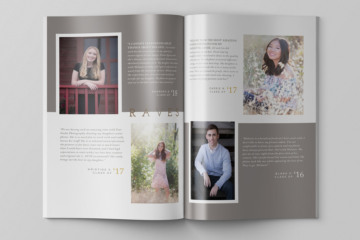 Senior Photography Magazine PSD, a Magazine Template by By Stephanie Design