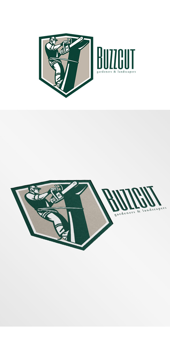 Buzz Cut Gardening Landscaper Logo, a Branding & Logo Template by ...