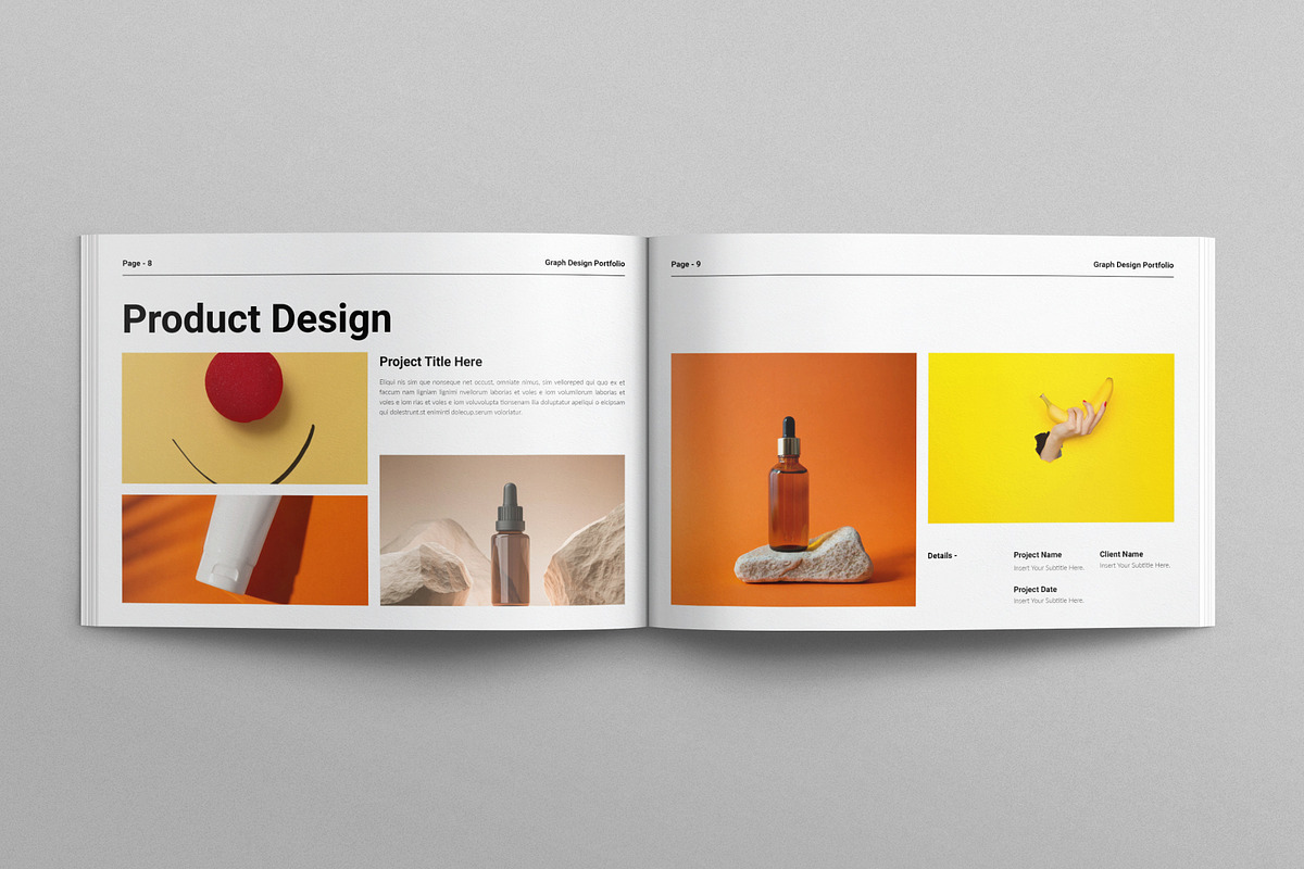 Graphic Design Portfolio Template, a Brochure Template by E-Type