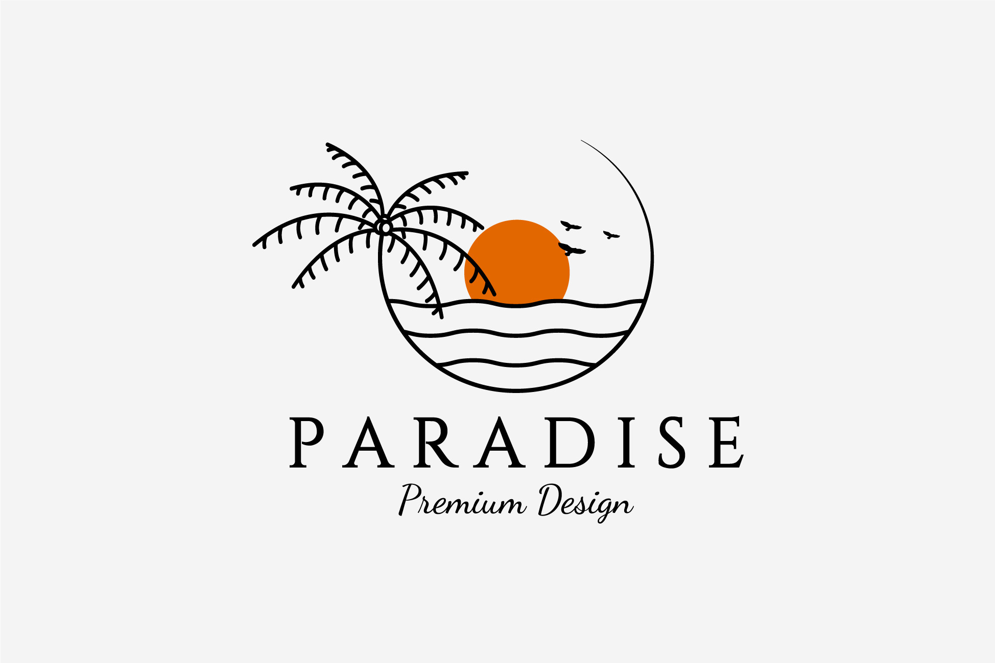 Minimalist Paradise Island Logo Icon, a Branding & Logo Template by ...