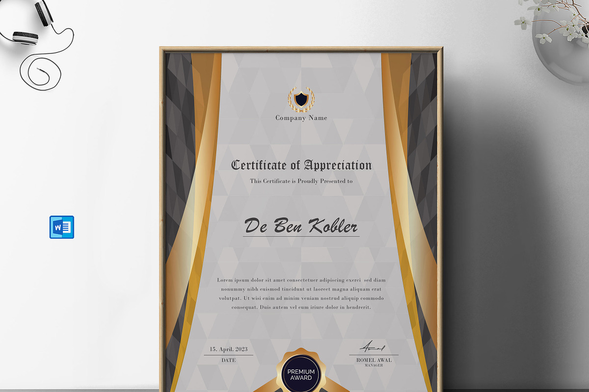 Customizable Certificate Template