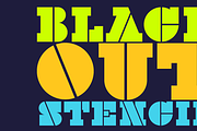 Black-Out Stencil, a Slab Serif Font by Wordshape | Creative Market