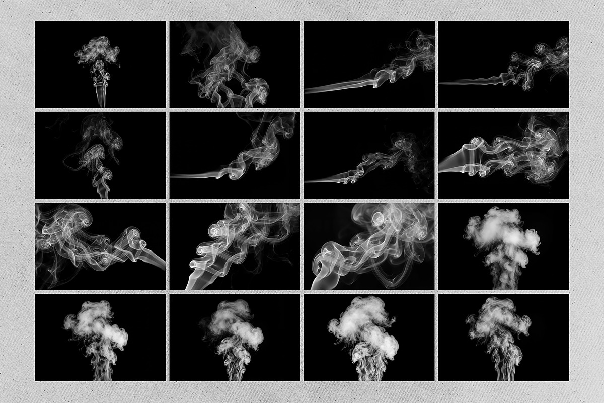 25 Smoke Texture Isolated Overlays, a Texture Graphic by smishura