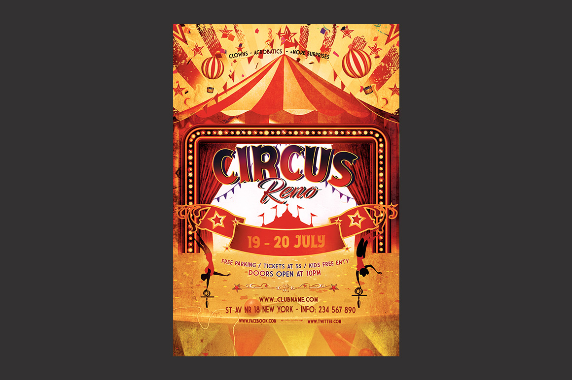 Circus Flyer, a Flyer Template by DSGraphicDesign