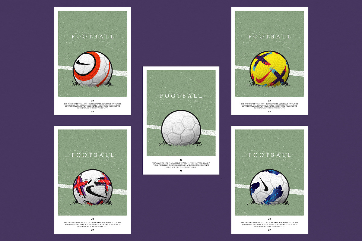 5 Vintage Football Posters
