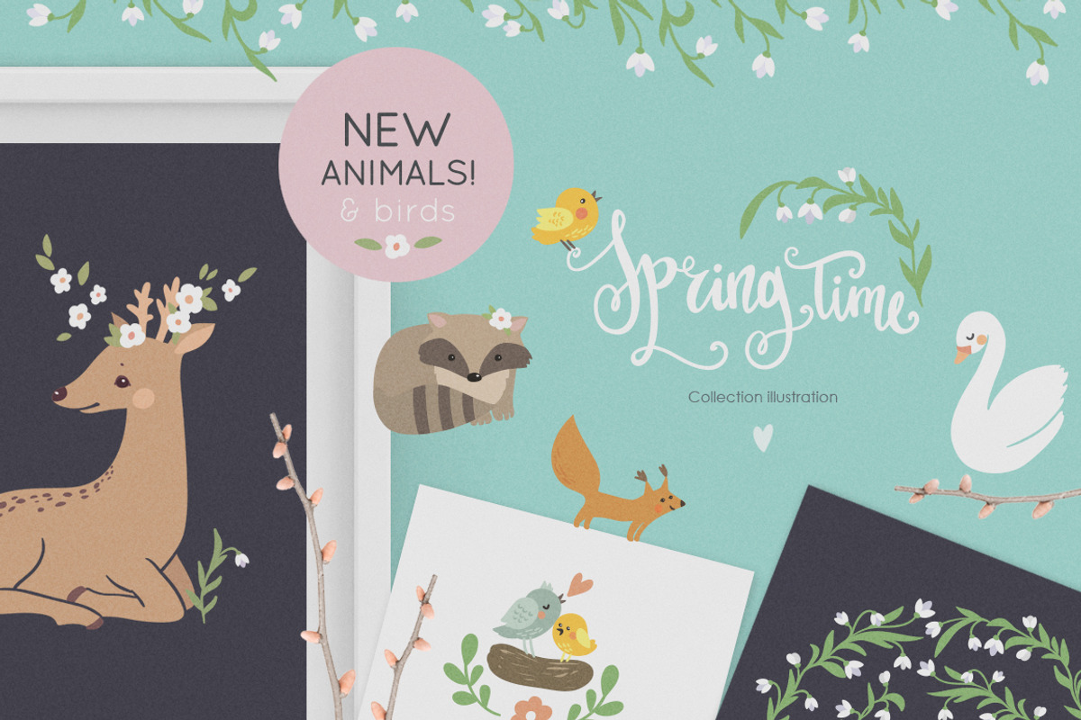 Spring collection, an Animal Illustration by Magic & Dreams