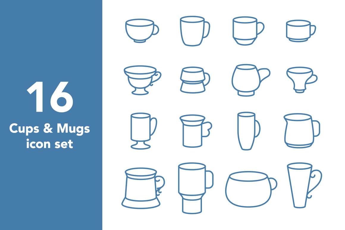 Cups & Mugs set, an Icon by Rasul's Shop