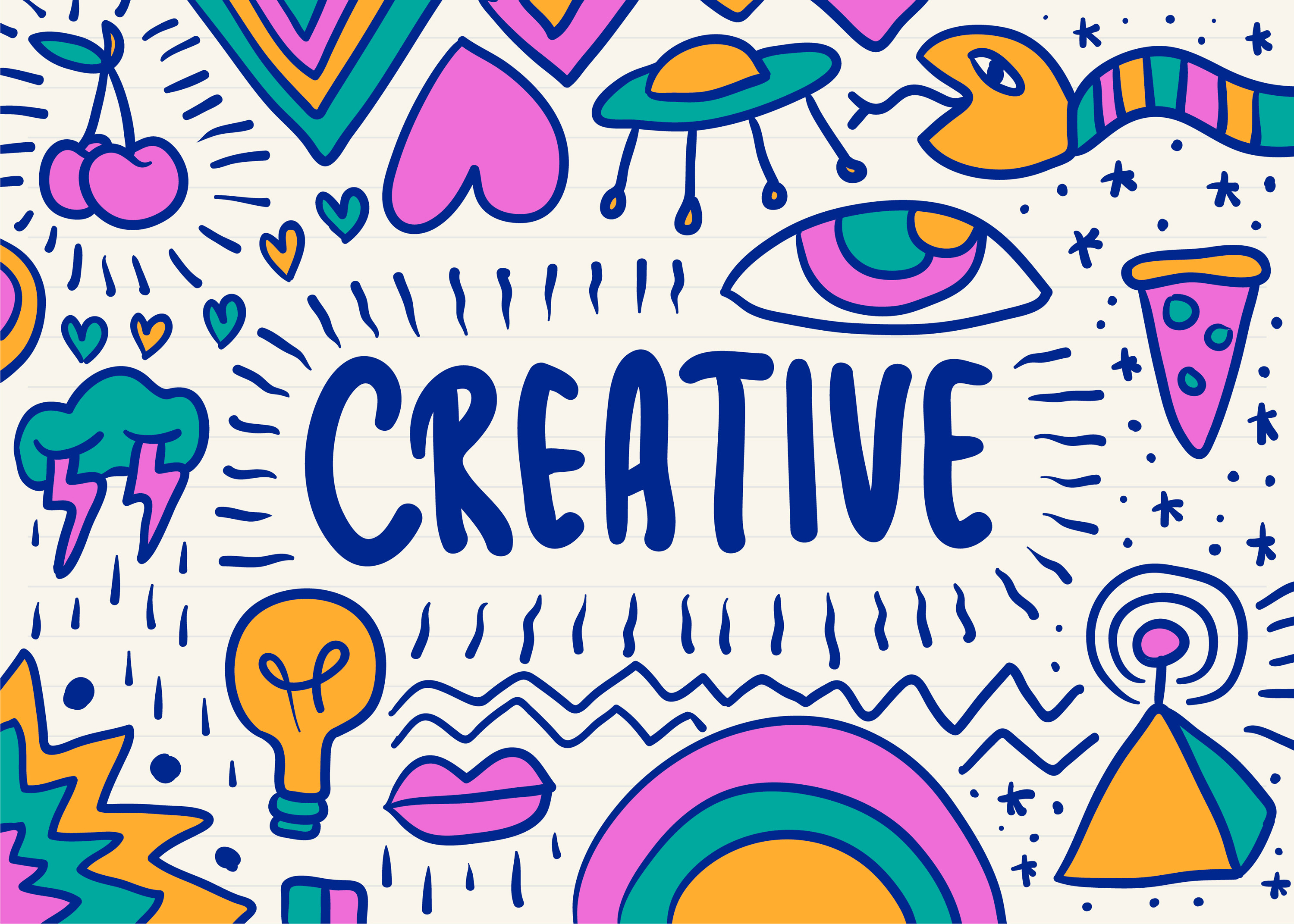 Creative and colorful scribble, a Graphic by rawpixel