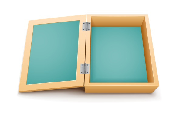 Open wooden box isolated vector, an Object Graphic by LoopAll ...