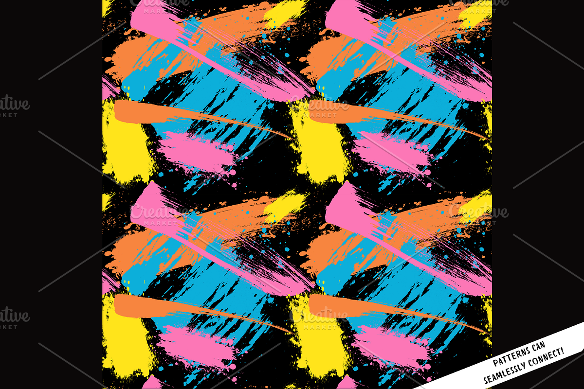 90s Paint Splatter Digital Paper