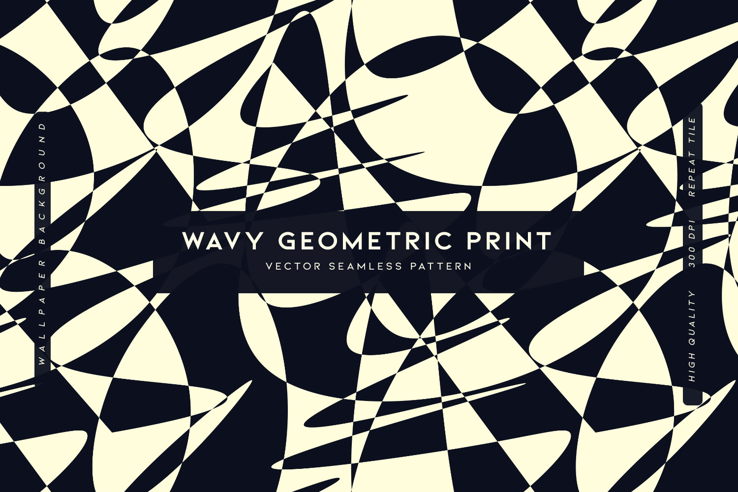 Wavy Geometric Print, a Background Graphic by MalyskaStudio