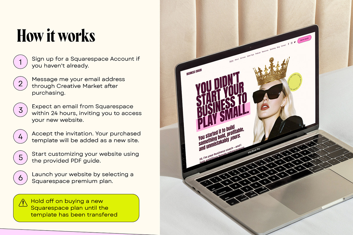 Business Coach Squarespace Website