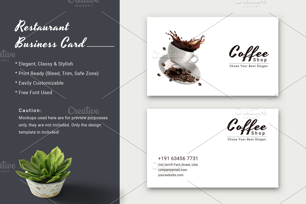 Coffee Shop Business Card, a Business Card Template by graphicsunday
