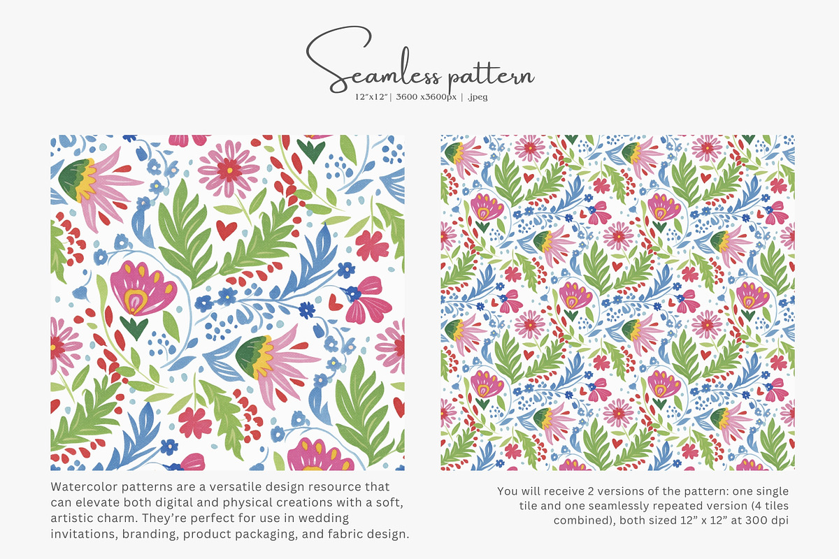 Scandinavian folk seamless pattern