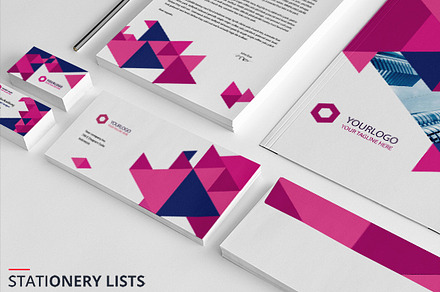 Calm Triangle Stationery, a Stationery Template by Birka Studio