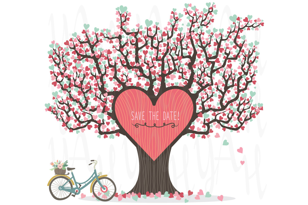Love Tree Wedding Invitation, an Illustration by YenzArtHaut | Creative ...