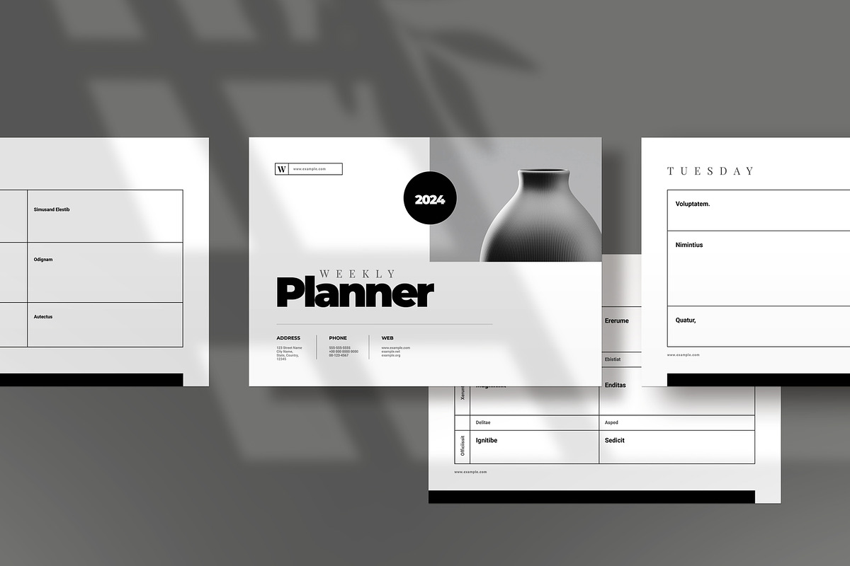 Weekly Planner Landscape Template, a Brochure Template by PrintIdea
