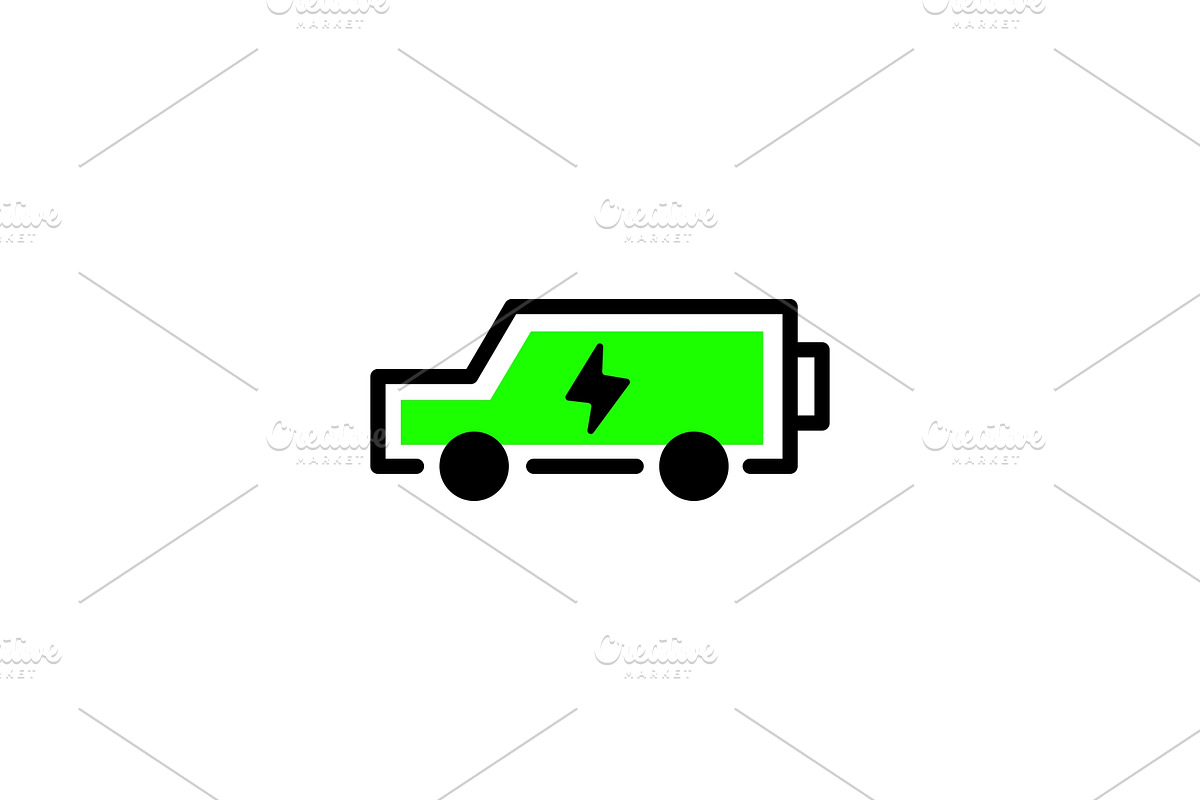 electric car battery full logo, a Branding & Logo Template by VSTRD ...
