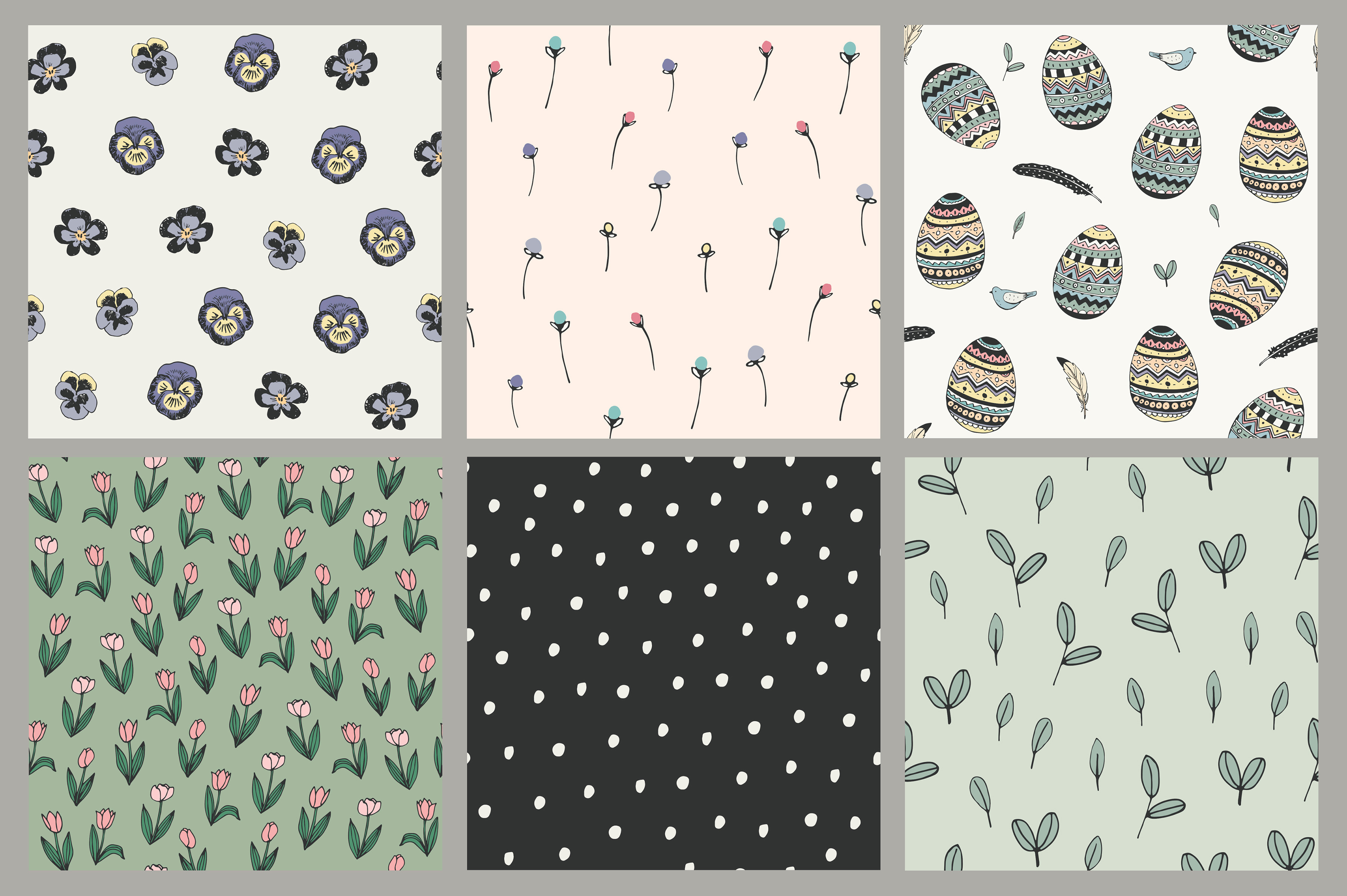 Easter Spring Patterns, a Pattern Graphic by GooseFrol