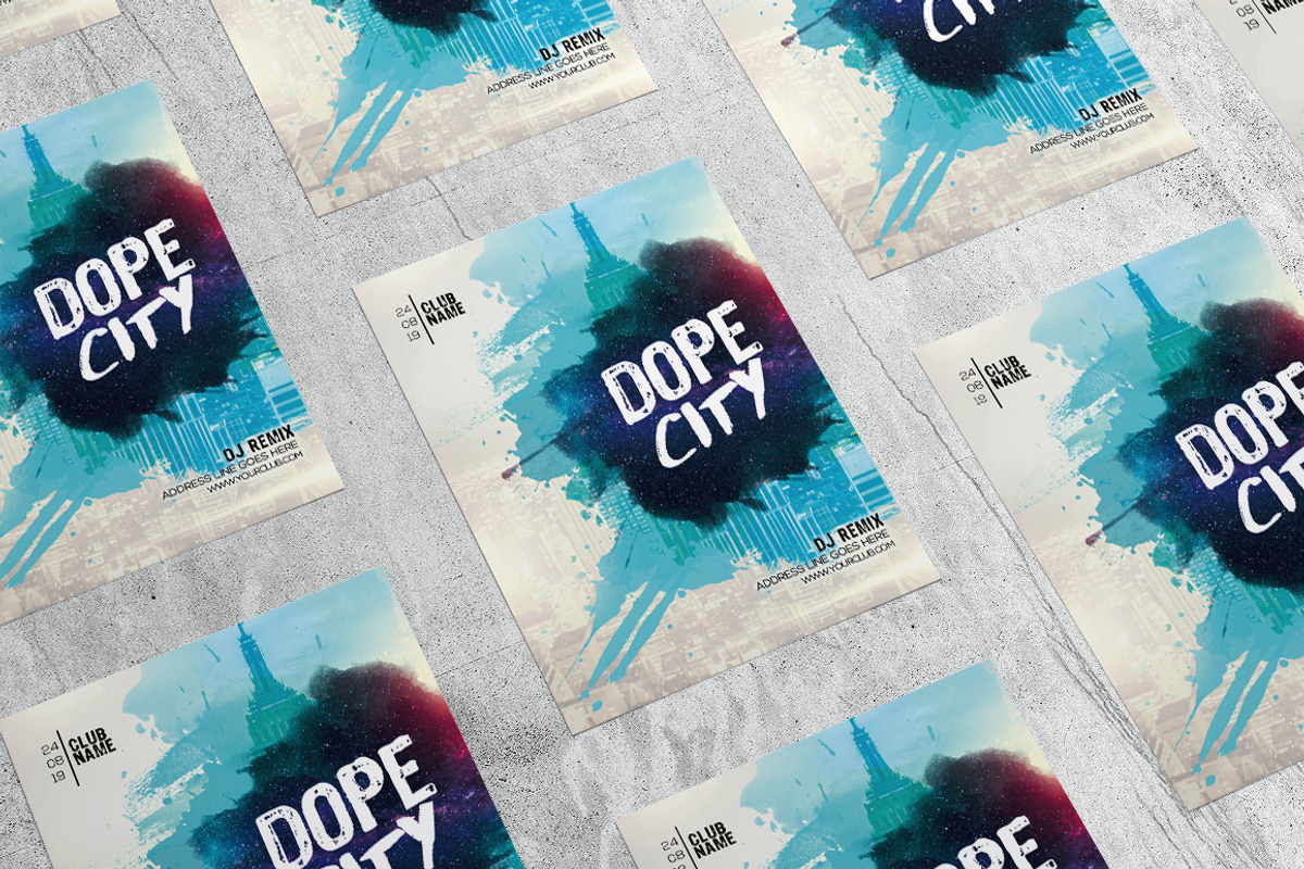 Dope City, a Flyer Template by What a Story | Creative Market