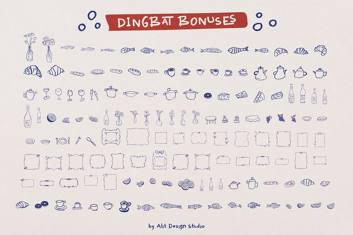 Lobster Fugu Font, a Handwritten Font by alit design