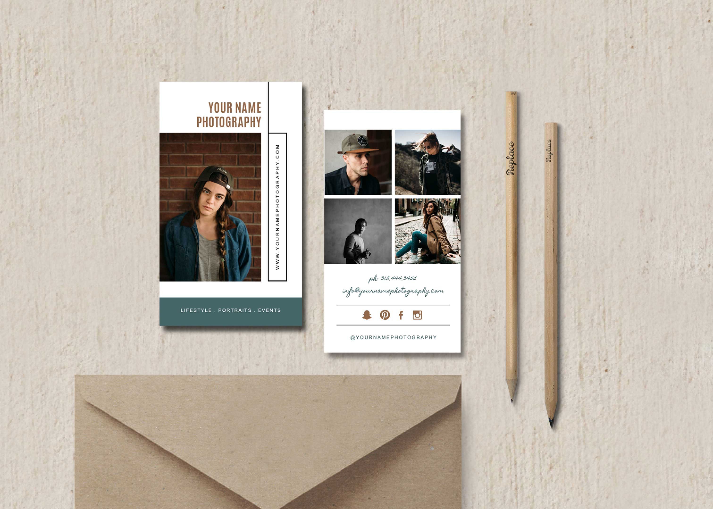 Lifestyle Photographer Business Card, a Business Card Template by ...