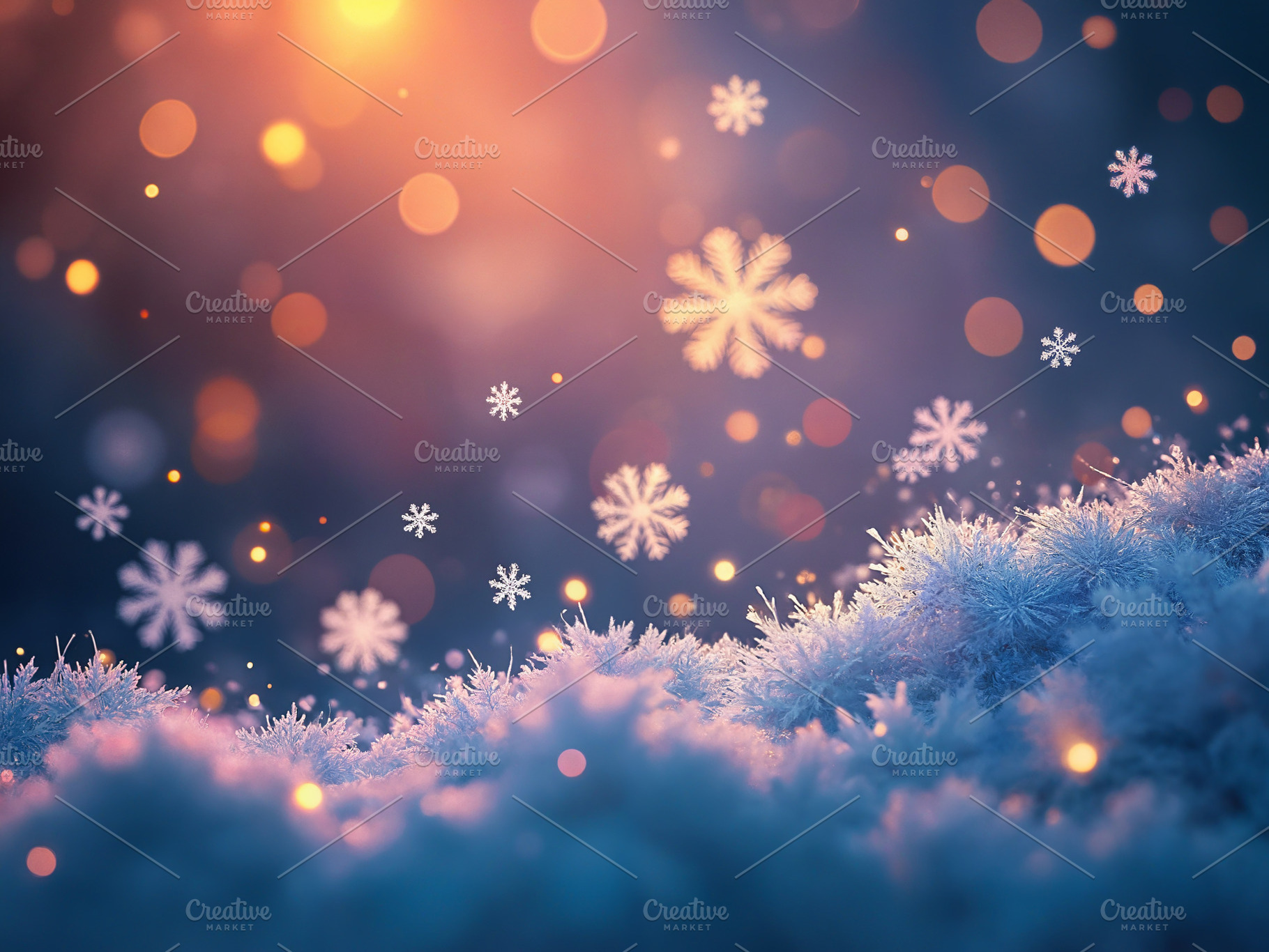 Snowflake Night Light Background, a Background Photo by h.utomo