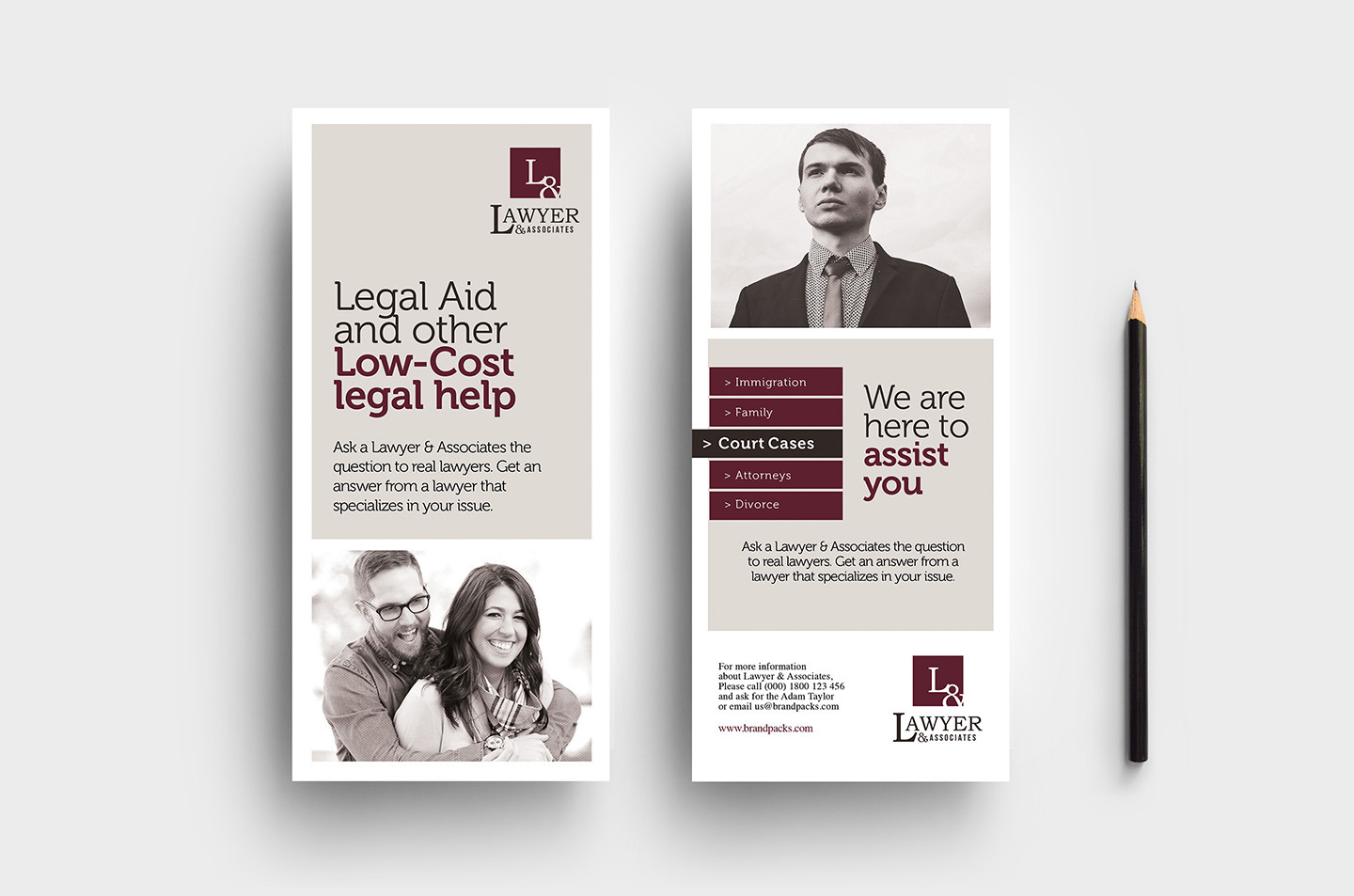 Law Firm DL Card Template, a Card Template by BrandPacks