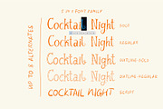 Cocktail Night Festive Hand-drawn Font