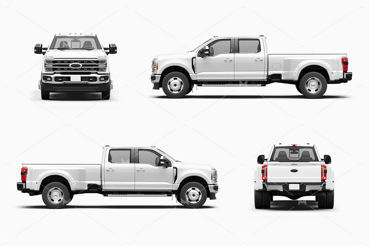 Ford Super Duty F350 Truck Mockup