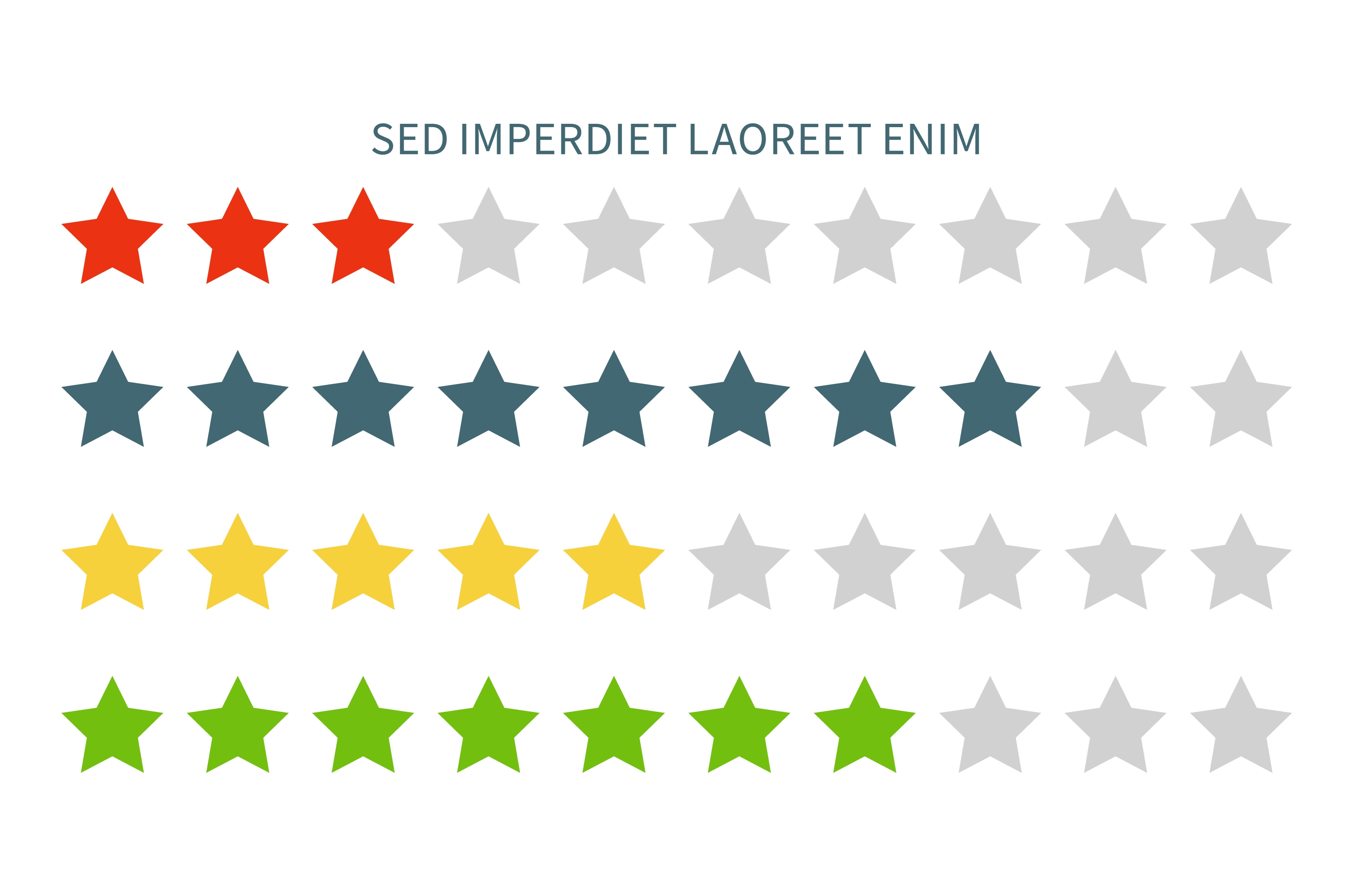 Color stars rating infographic, an Education Illustration by YummyBuum