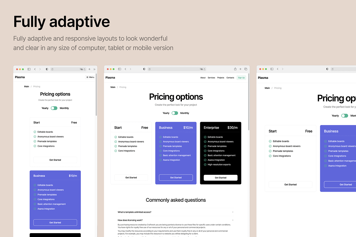 Plasma HTML Template, an UI Kit Template by Craftwork | Creative Market