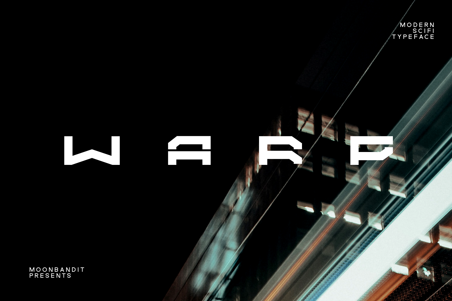 Warp - Modern Scifi Display Font, a Sans Serif Font by MoonBandit