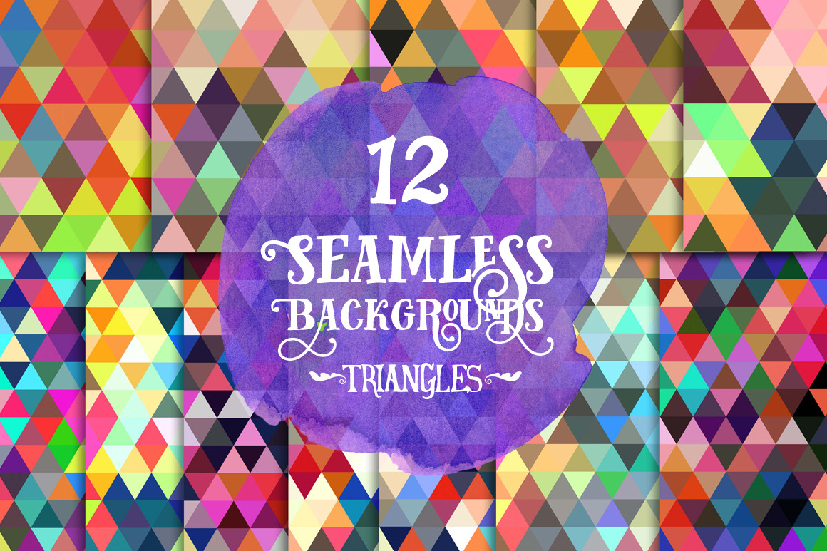 Bold Triangles Seamless Backgrounds, a Pattern Graphic by Creativeqube ...